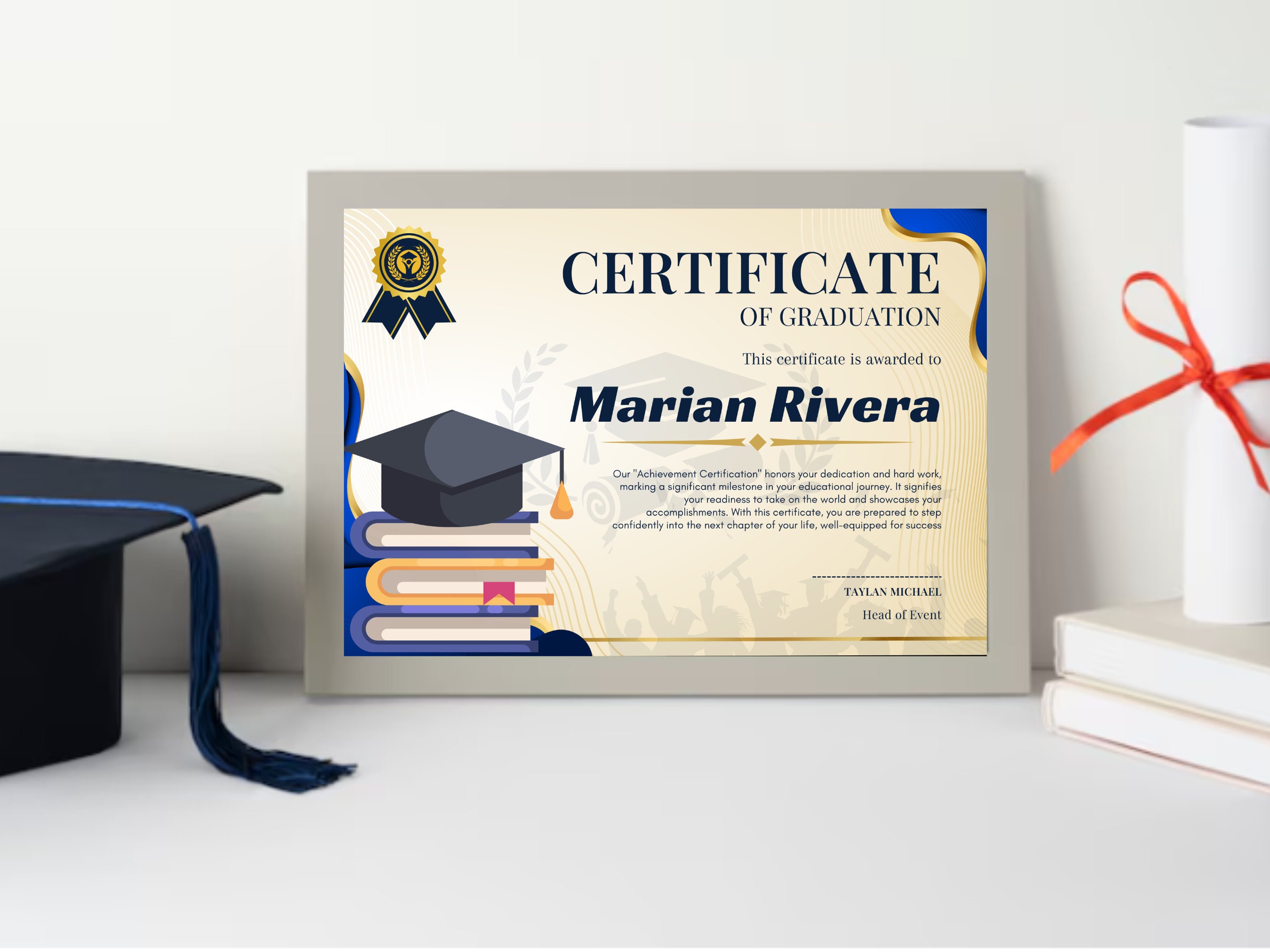 Modern Graduation Certificate Frame| Graduate Certificate| High School ...