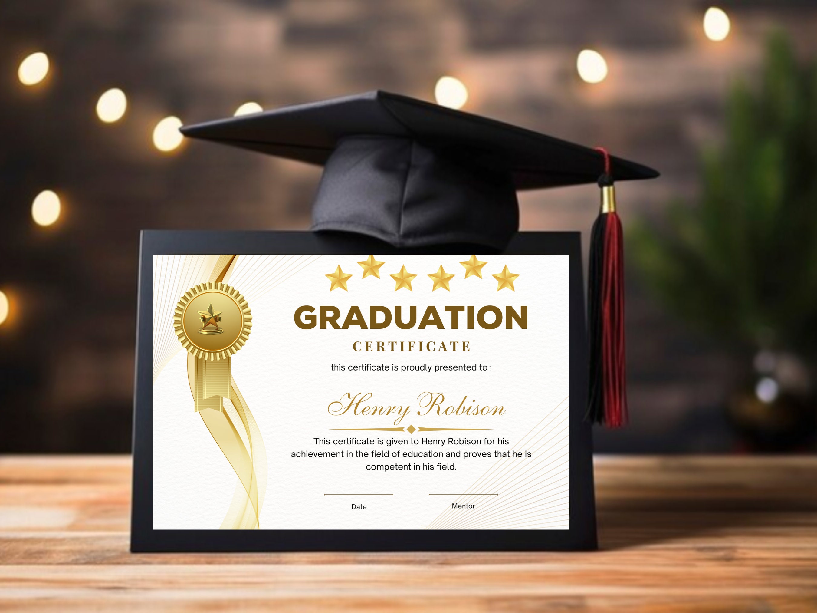 Custom Graduation Certificate Frame| Graduate Certificate| High School ...