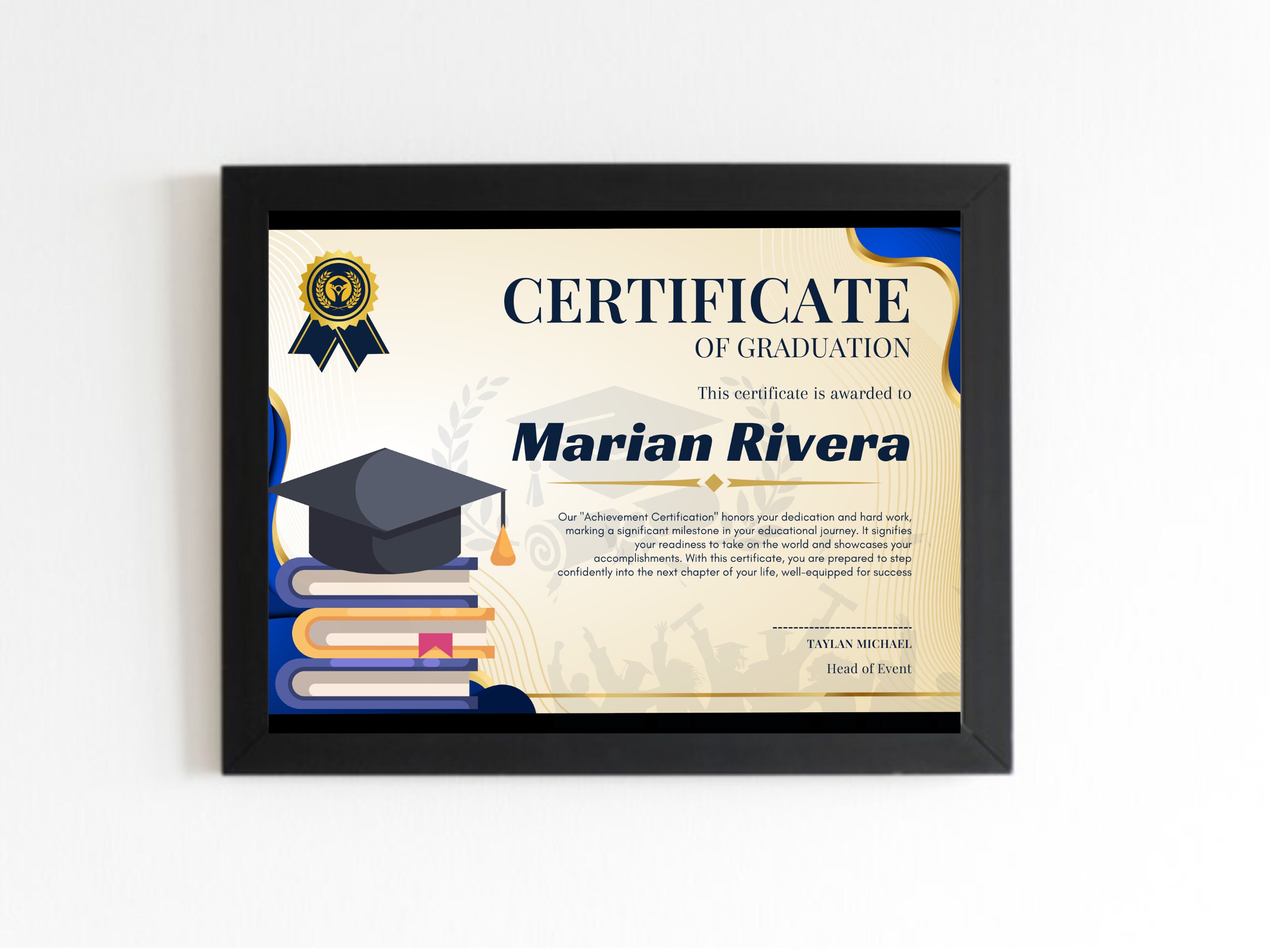 Modern Graduation Certificate Frame| Graduate Certificate| High School ...