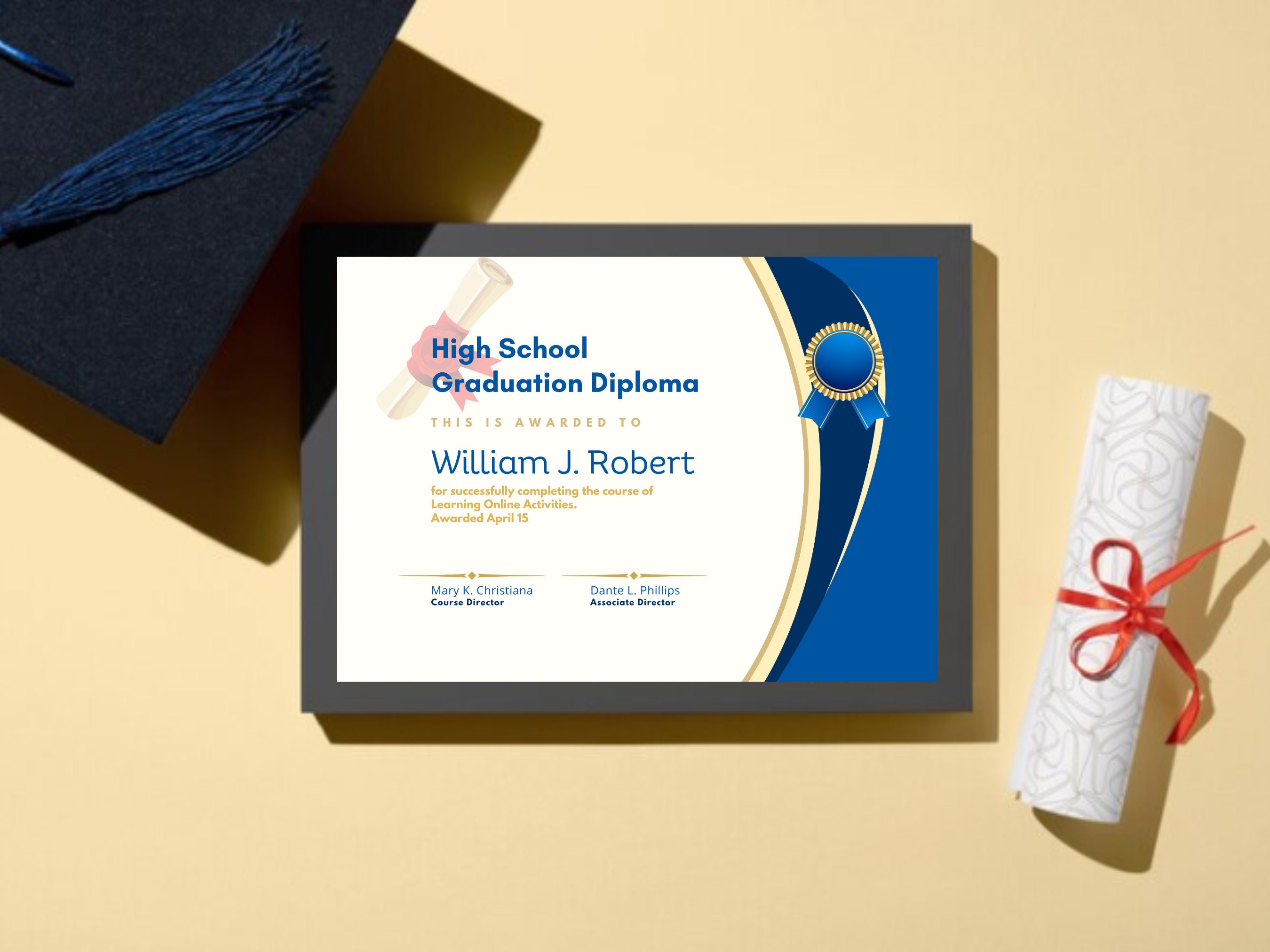 Custom Graduation Diploma Frame| Graduate Certificate| High School ...