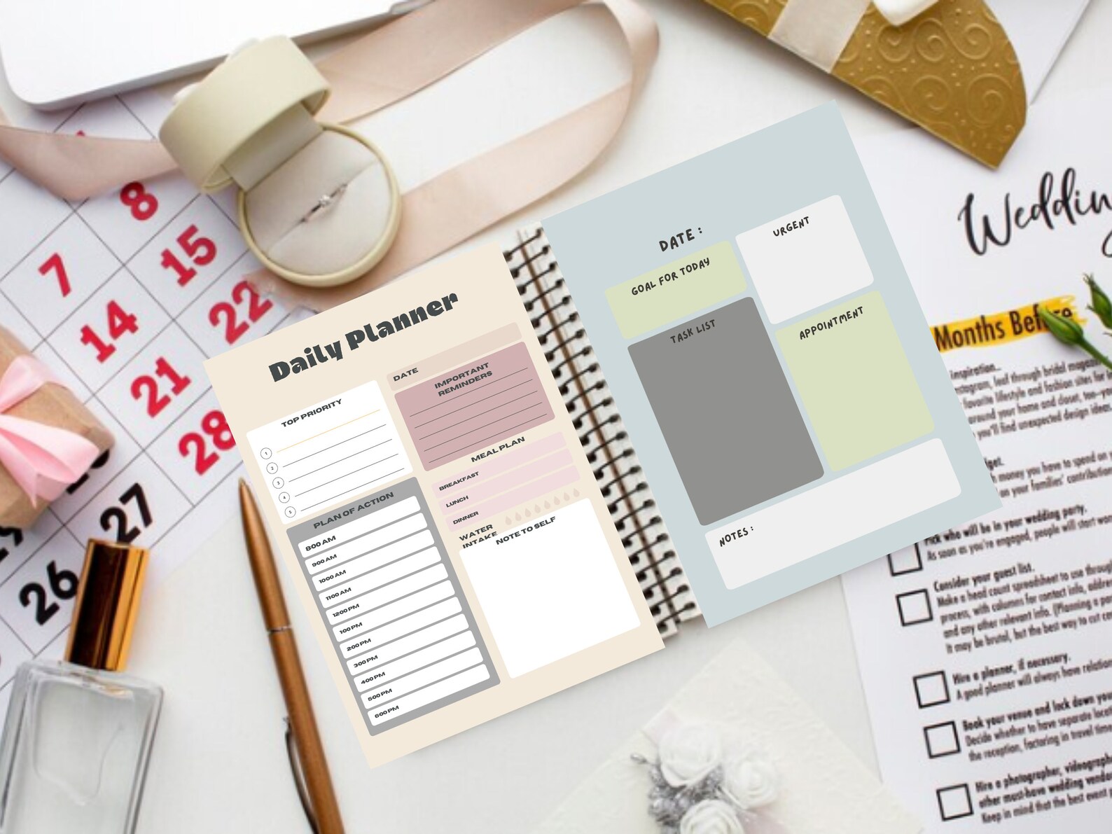 Personal Daily Planner| Digital Planner Notebook| Personal Agenda ...