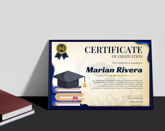 Elegant Graduation Certificate Frame| Graduate Certificate| High School ...