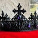 BAT Black Crown Gothic Crown Cross Crown Alt Headpiece Gothic Wedding ...