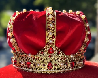 Renaissance Men King Crown Royal Blue and Gold Crown Birthday King ...