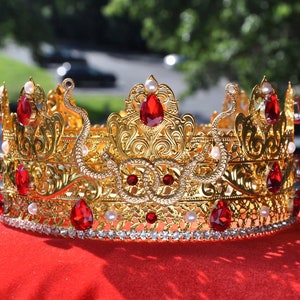 SNAKE Big King Crown, Male Crown, Men's Crown, Crowns and Tiaras, Gold ...