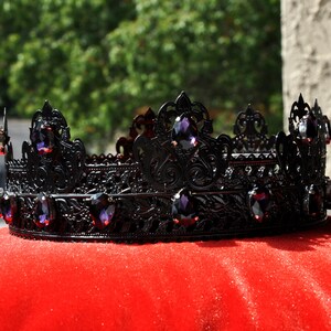 Black Gothic King Crown: Handmade Medieval Renaissance Headpiece - Etsy