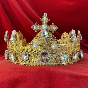 Cross Wedding Crowns, Couple Crowns, Bride and Groom, Orthodox, Royal ...