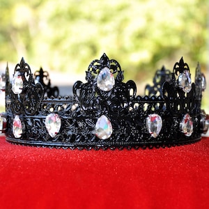 Black Gothic King Crown: Handmade Medieval Renaissance Headpiece - Etsy