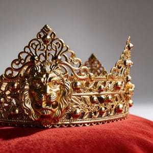 Lion King Crown: Handmade Gold Medieval Renaissance Headpiece - Etsy