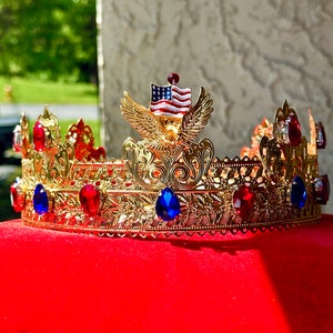 4th of JULY Crown, King Crown, Male Crown, Men's Crown, Crowns and ...