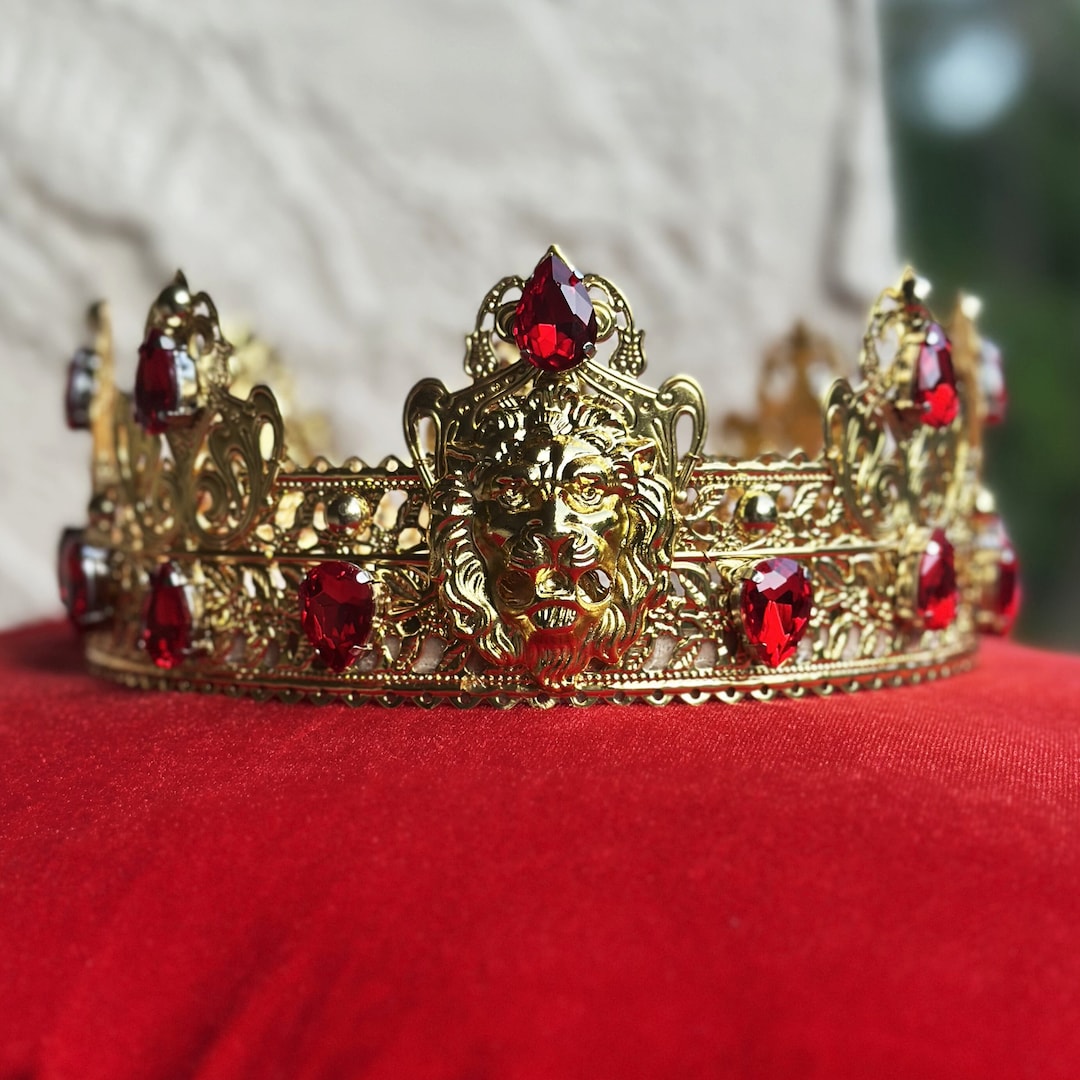 LION King Crown, Male Crown, Men's Crown, Crowns and Tiaras, Gold ...