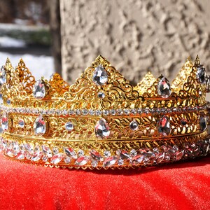 Baroque Rhinestone Crown: Vintage-inspired King Queen Headpiece - Etsy