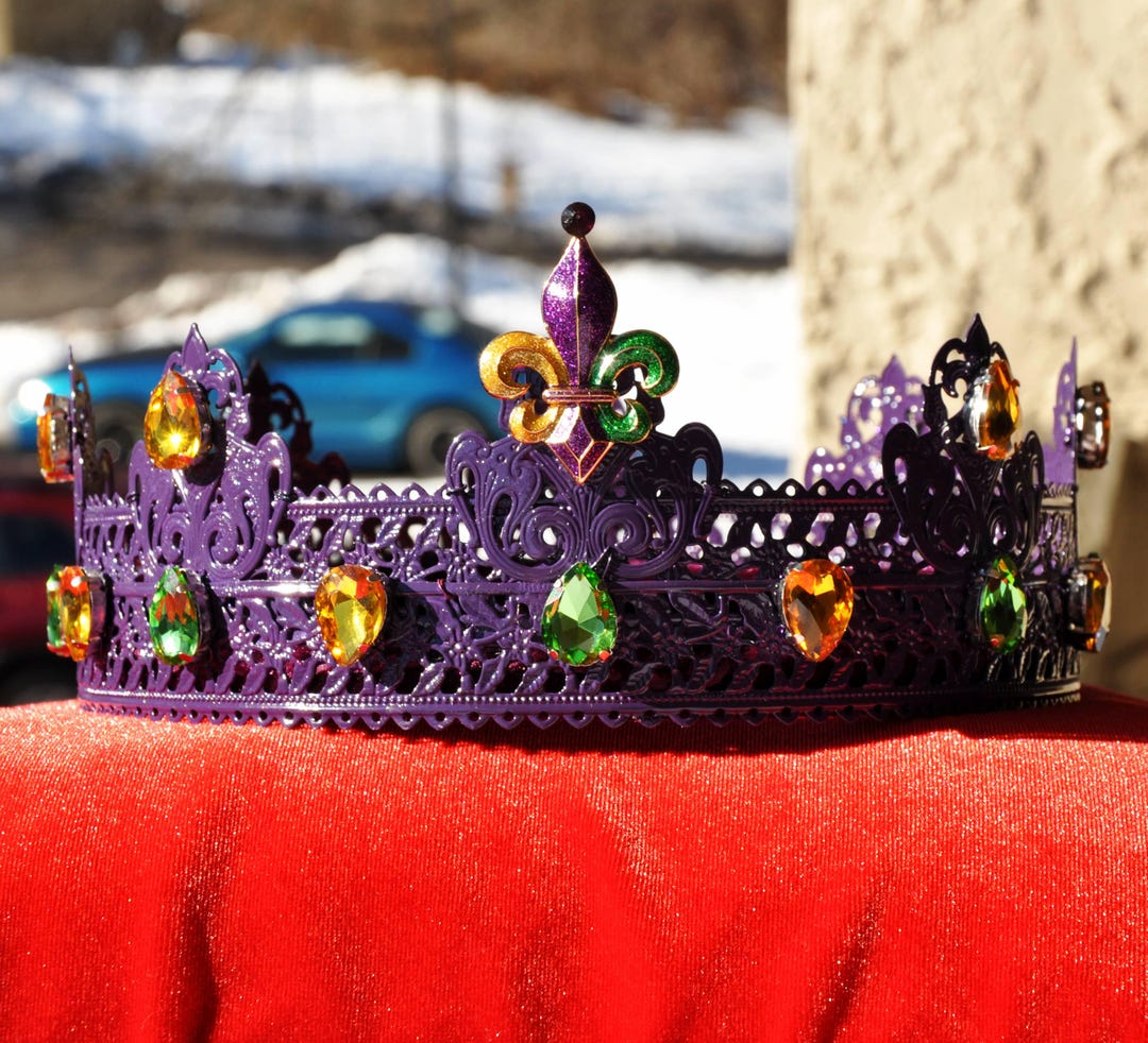 Mardi Gras Crown: Handmade Purple & Gold Party Headpiece - Etsy