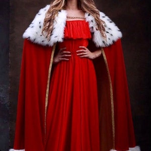 Royal Cape, Red Royal Cape, Historical Costume, Cape, King Robe Royal ...