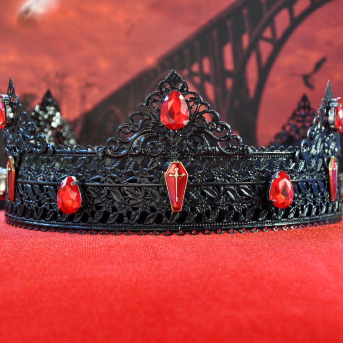 Black Crown Gothic King Queen Crown Black Hair Crown Black - Etsy