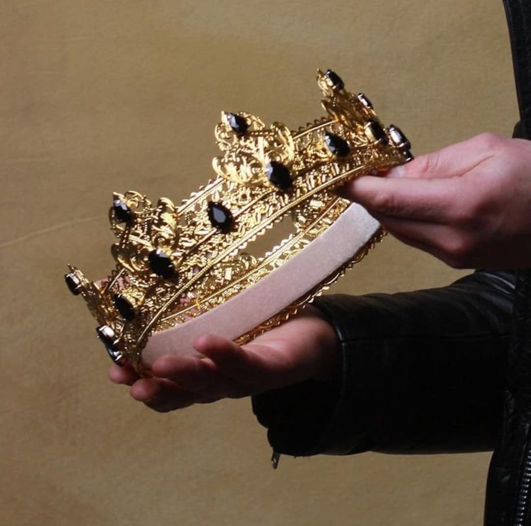 Favorite King Crown Gold Medieval Renaissance Royal Headpiece Custom ...
