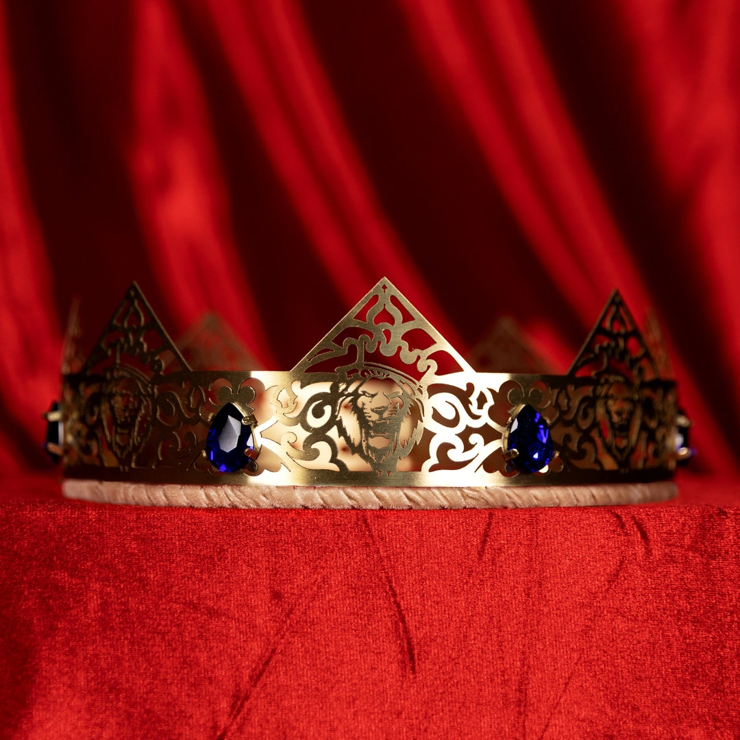 LION Men's Crown Royal King Crown King, Queen Crown, Medieval Crown ...