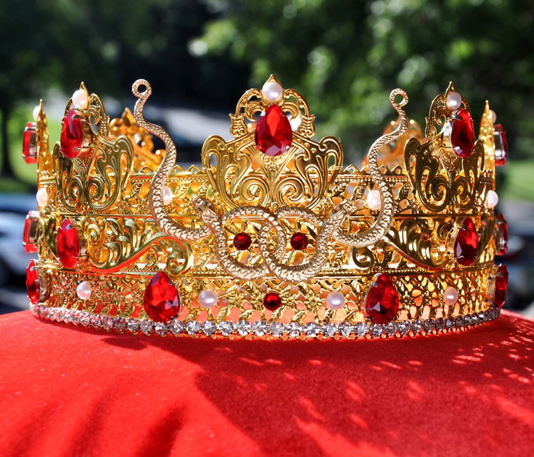 SNAKE Big King Crown, Male Crown, Men's Crown, Crowns and Tiaras, Gold ...