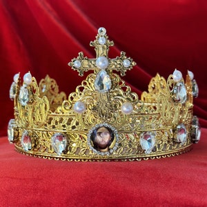 Cross Wedding Crowns, Couple Crowns, Bride and Groom, Orthodox, Royal ...