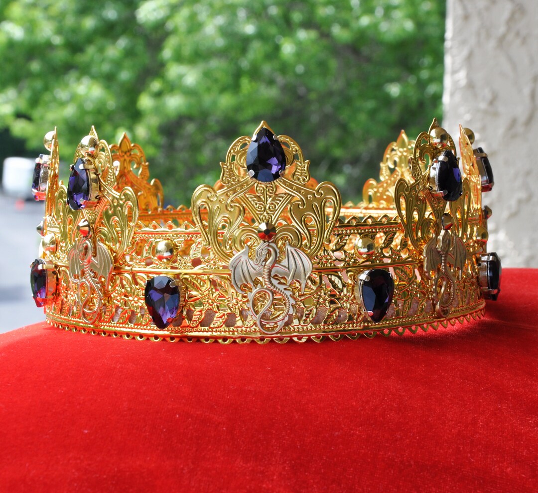 Dragon Crown King Crown Gothic Tiara Fantasy Cosplay Royal - Etsy