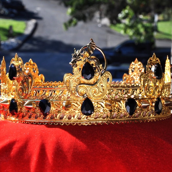 Dragon King Crown Male Crown - Etsy