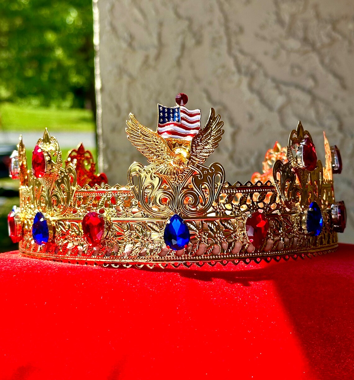 4th of July King Crown: Gold Baroque Men's Tiara - Etsy