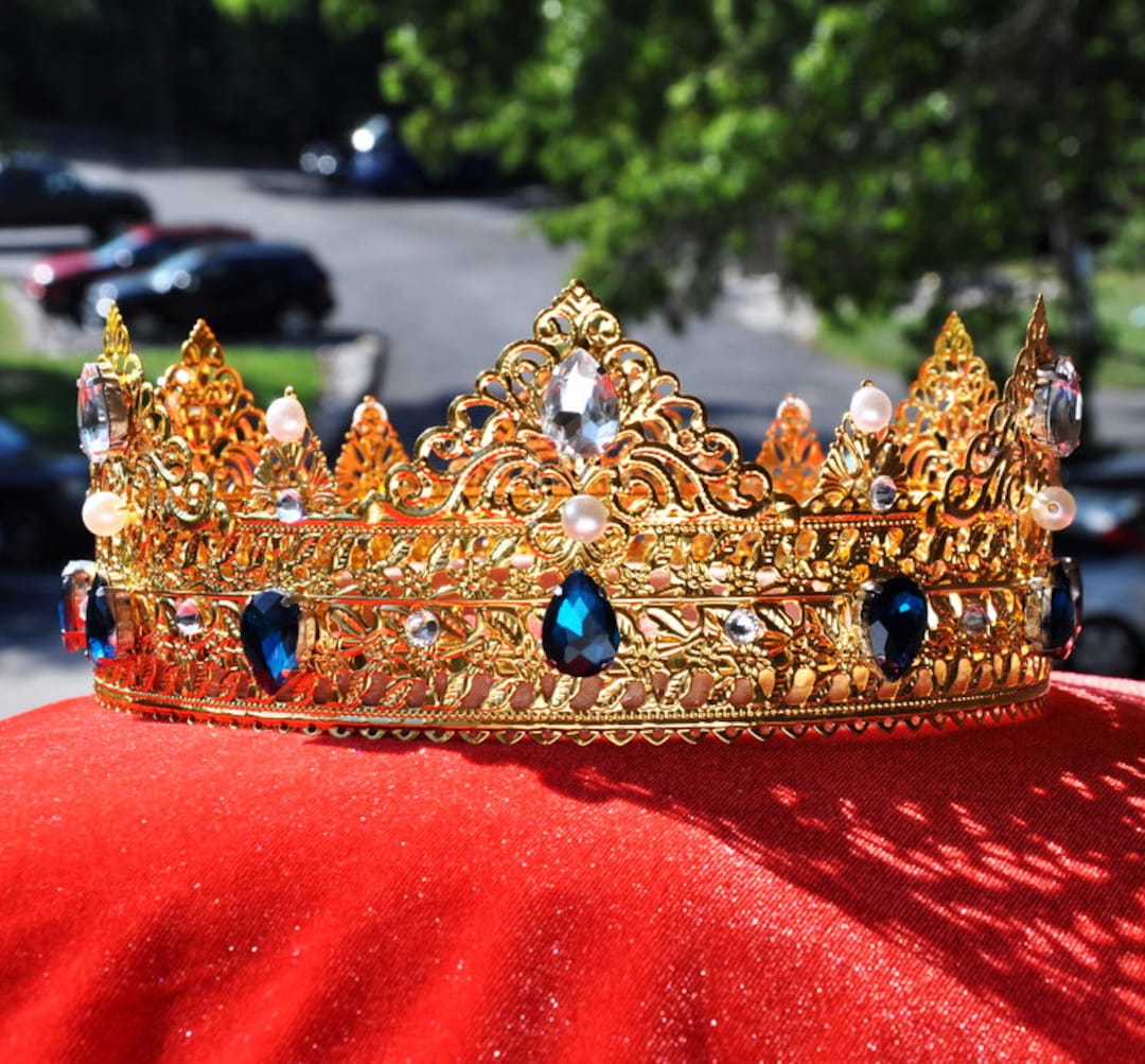 Handmade Gold Baroque Crown: Royal Medieval Tiaras - Etsy