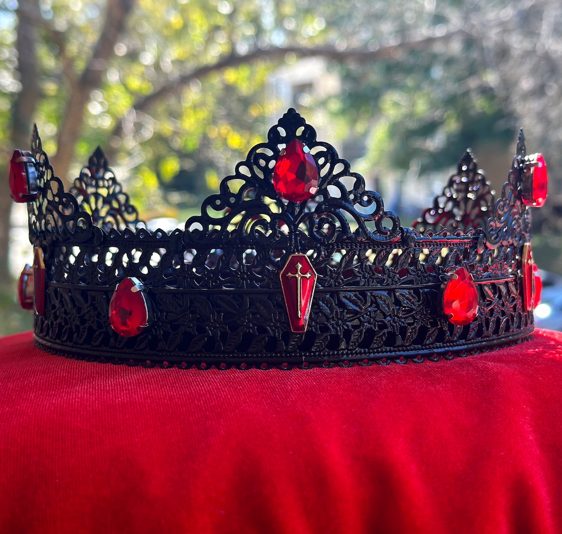 Black Crown Gothic King Queen Crown Black Hair Crown Black - Etsy