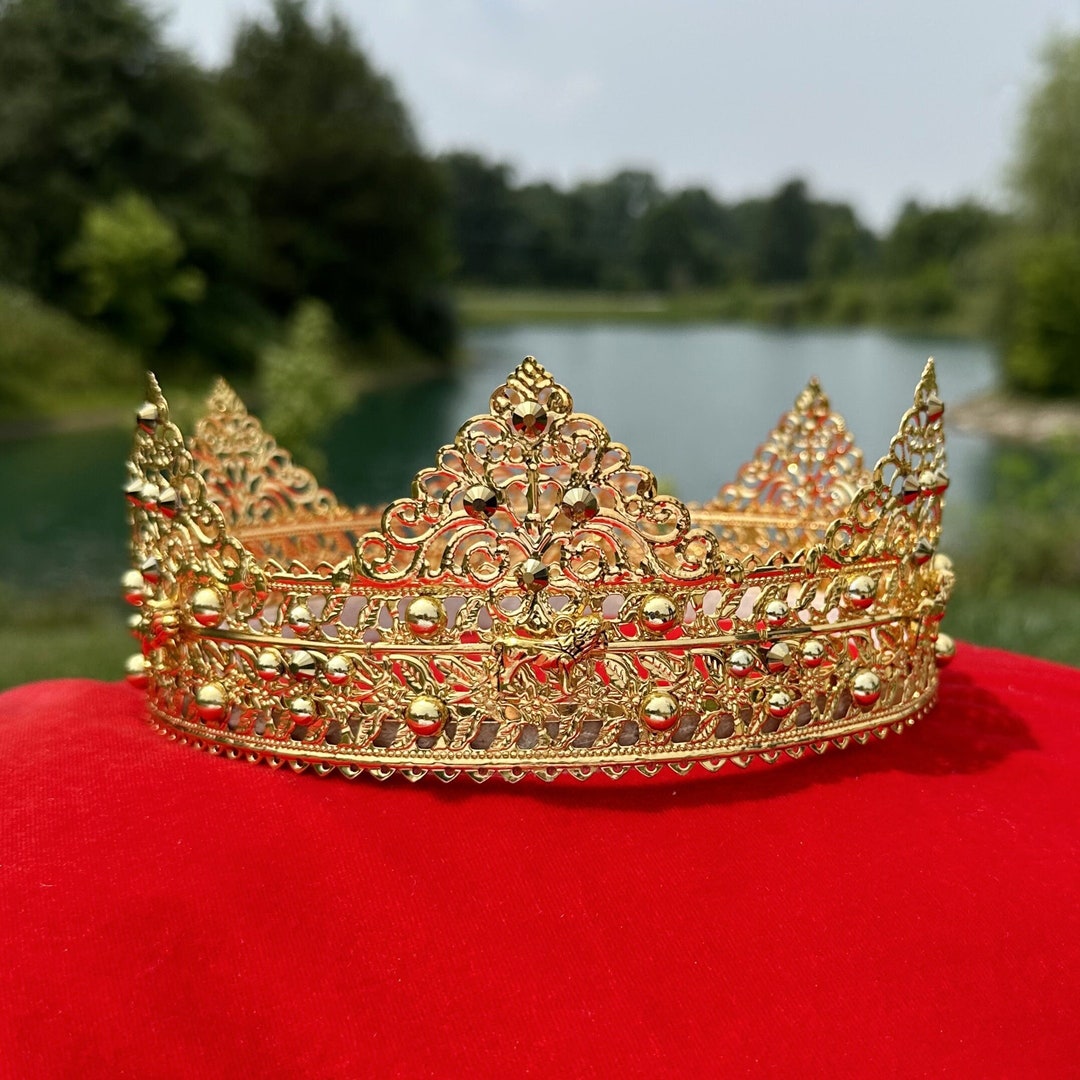 Medieval King Crown, Male Crown, Men's Crown, Crowns and Tiaras, Gold ...