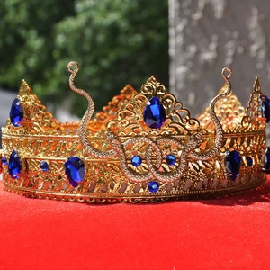 SNAKE King Crown, Male Crown, Men's Crown, Crowns and Tiaras, Gold ...
