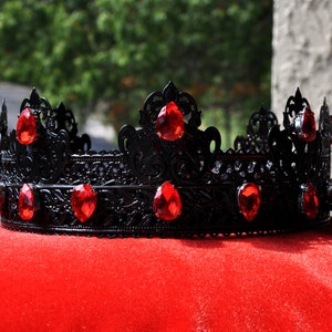 Black Gothic King Crown: Handmade Medieval Renaissance Headpiece - Etsy