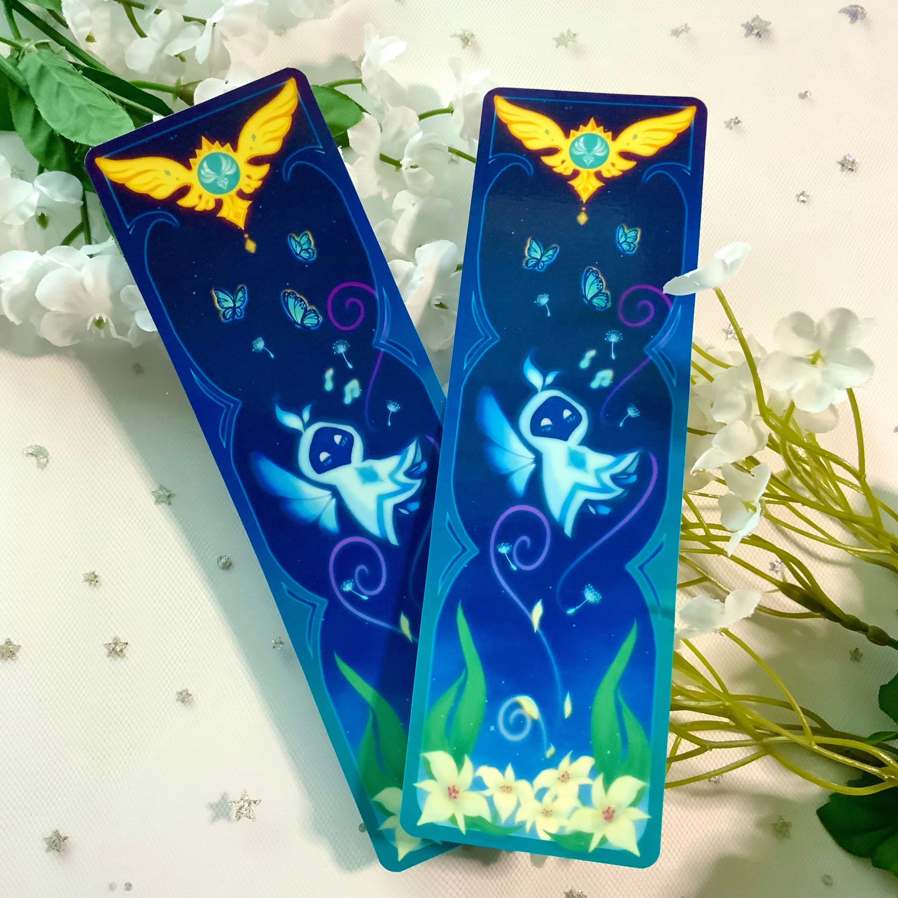 Genshin Impact Venti Sprite Kawaii Bookmark Reading Magical Anemo ...