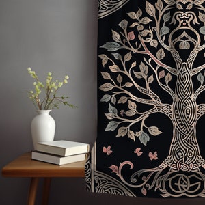 Norse Style Throw Blanket, Tree of Life Blanket, Tree of Yggdrasil ...