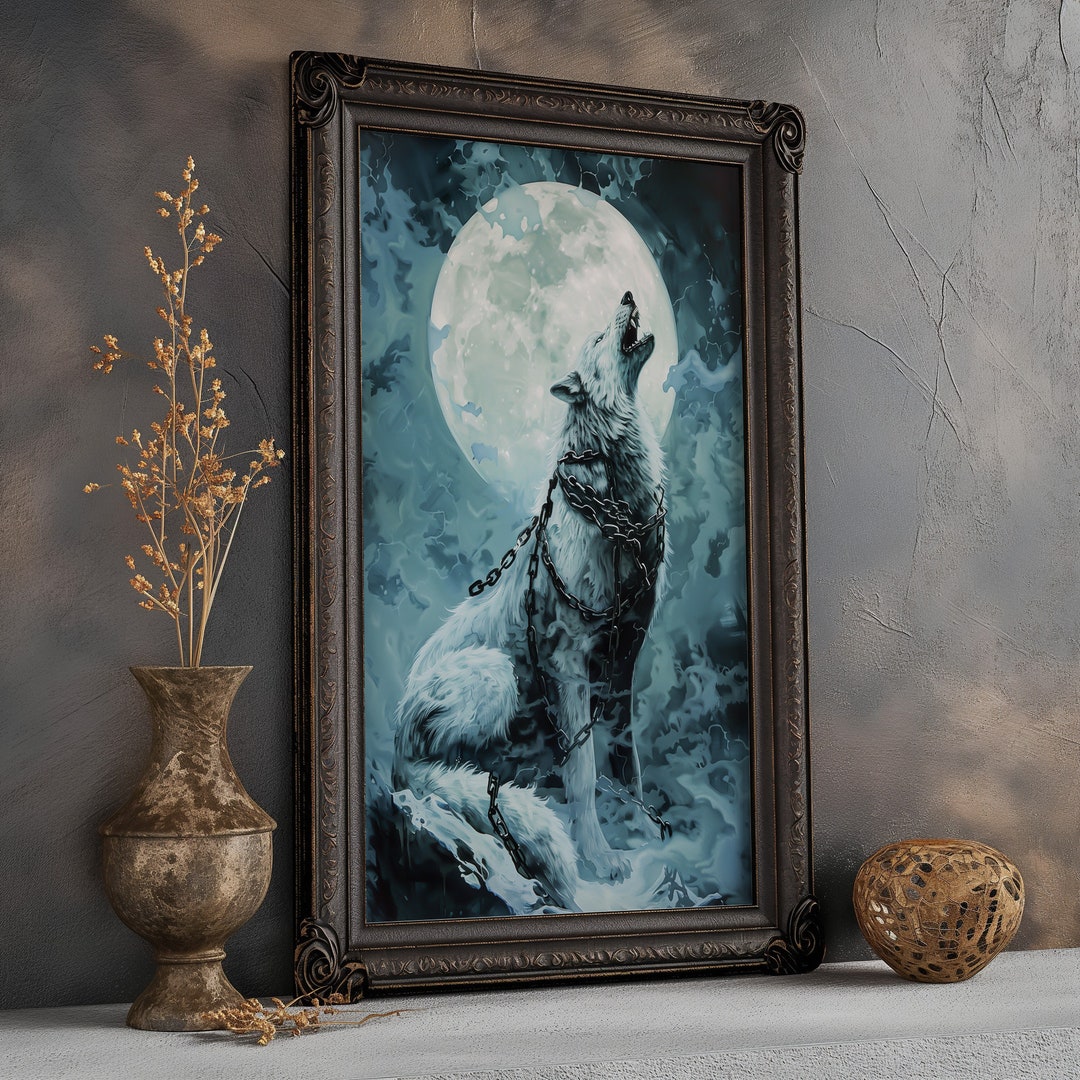 Fenrir Broken Chains Matte Print Norse God Fenrir Mythology Wall Decor ...