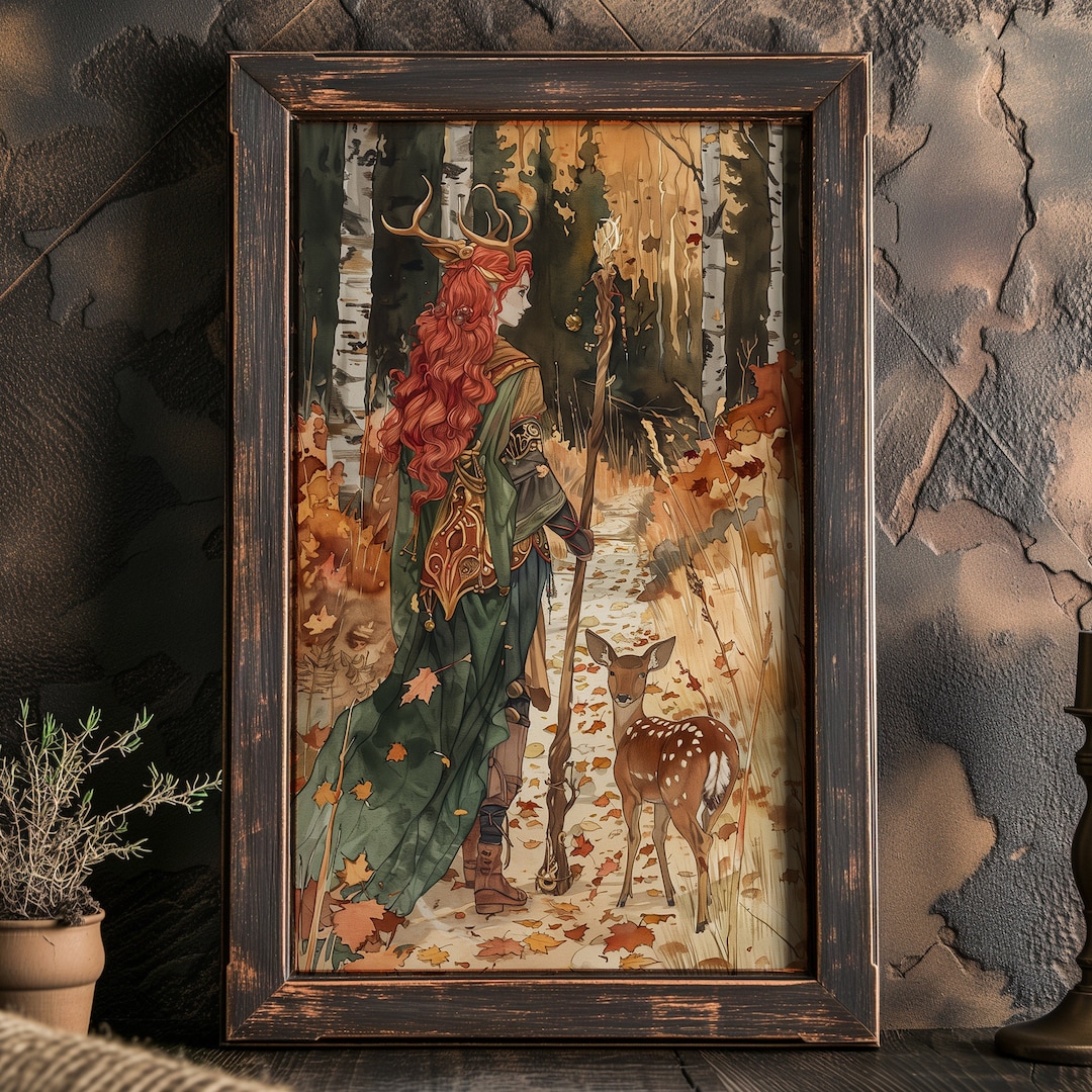Elen of the Ways Matte Print Welsh Goddess Poster Print Welsh Goddess ...