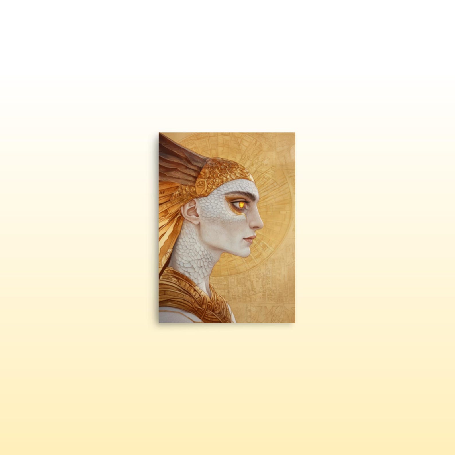 Ra Egyptian Sun God Portrait Matte Print Egyptian God of Sun Art ...