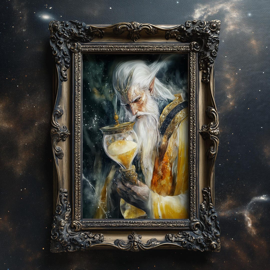 Chronos the Keeper of Time Matte Print Greek Mythology Art God of Time ...