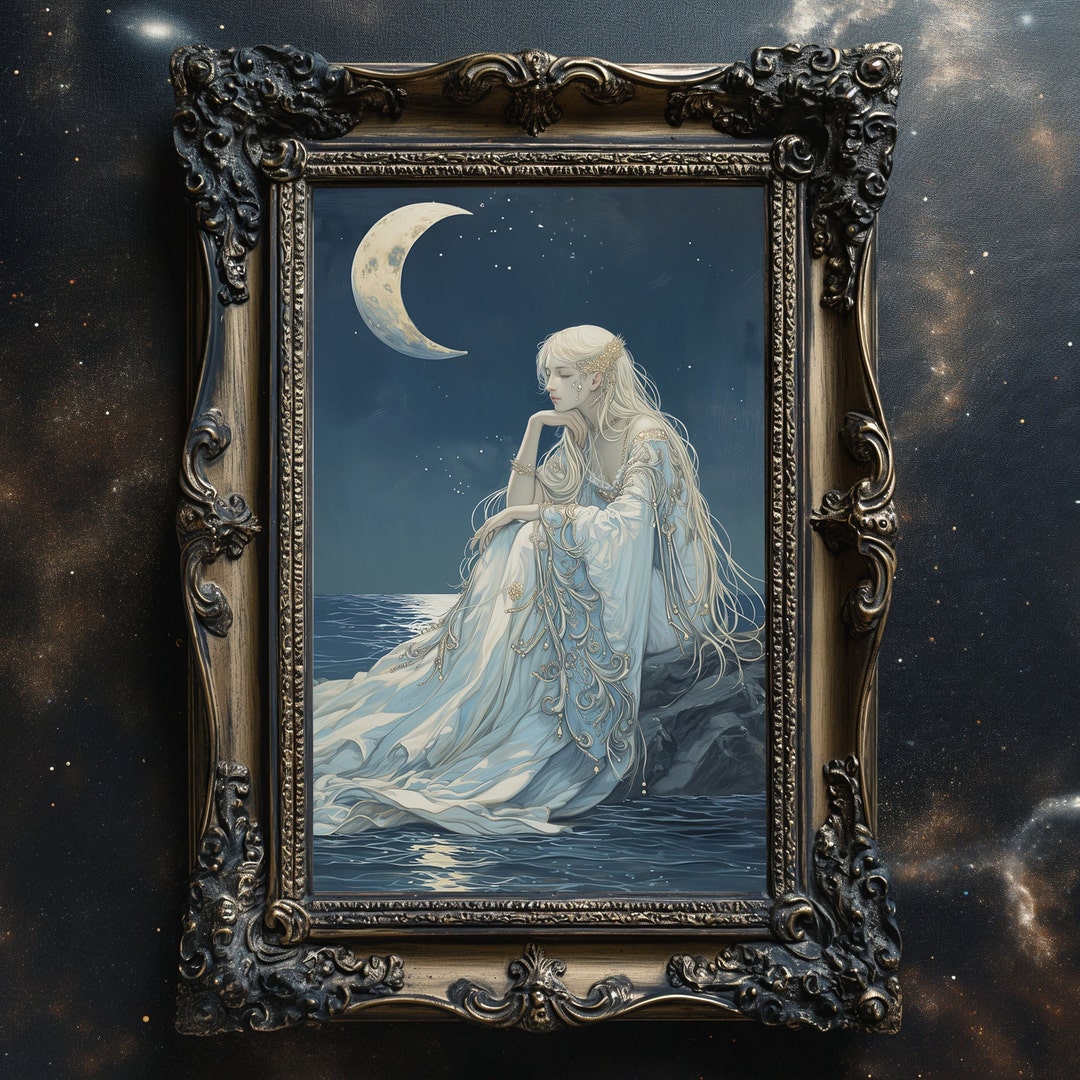 Selene, Goddess of the Moon Matte Print, Moon Goddess Wall Art ...