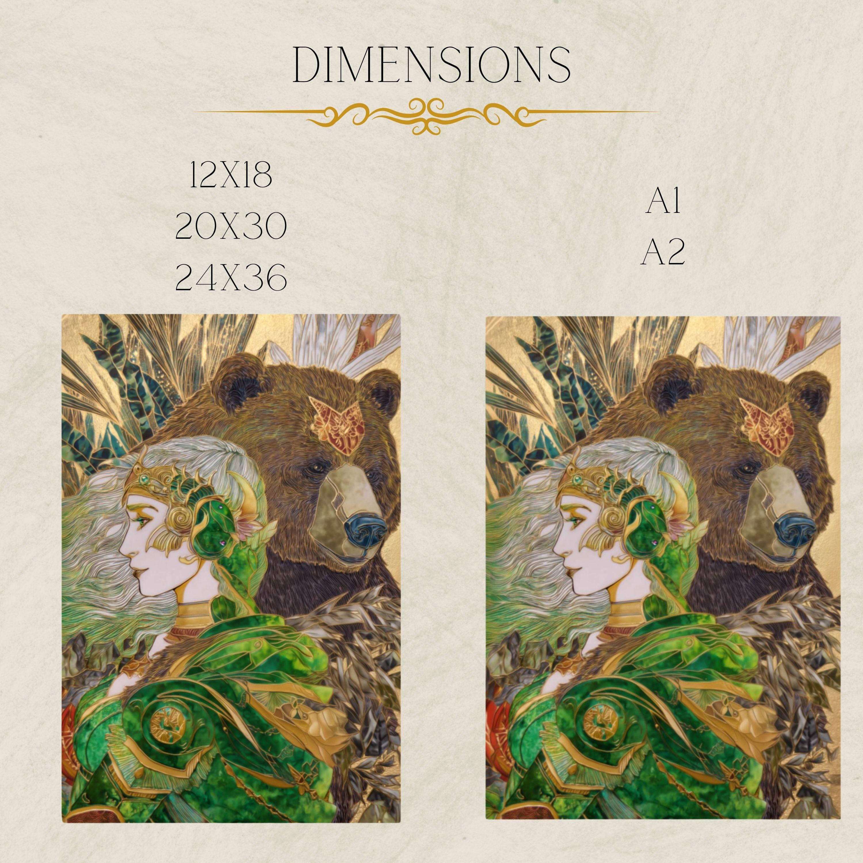 Artio Goddess Print Celtic Mythology Wall Art Bear Spirit Poster Divine ...