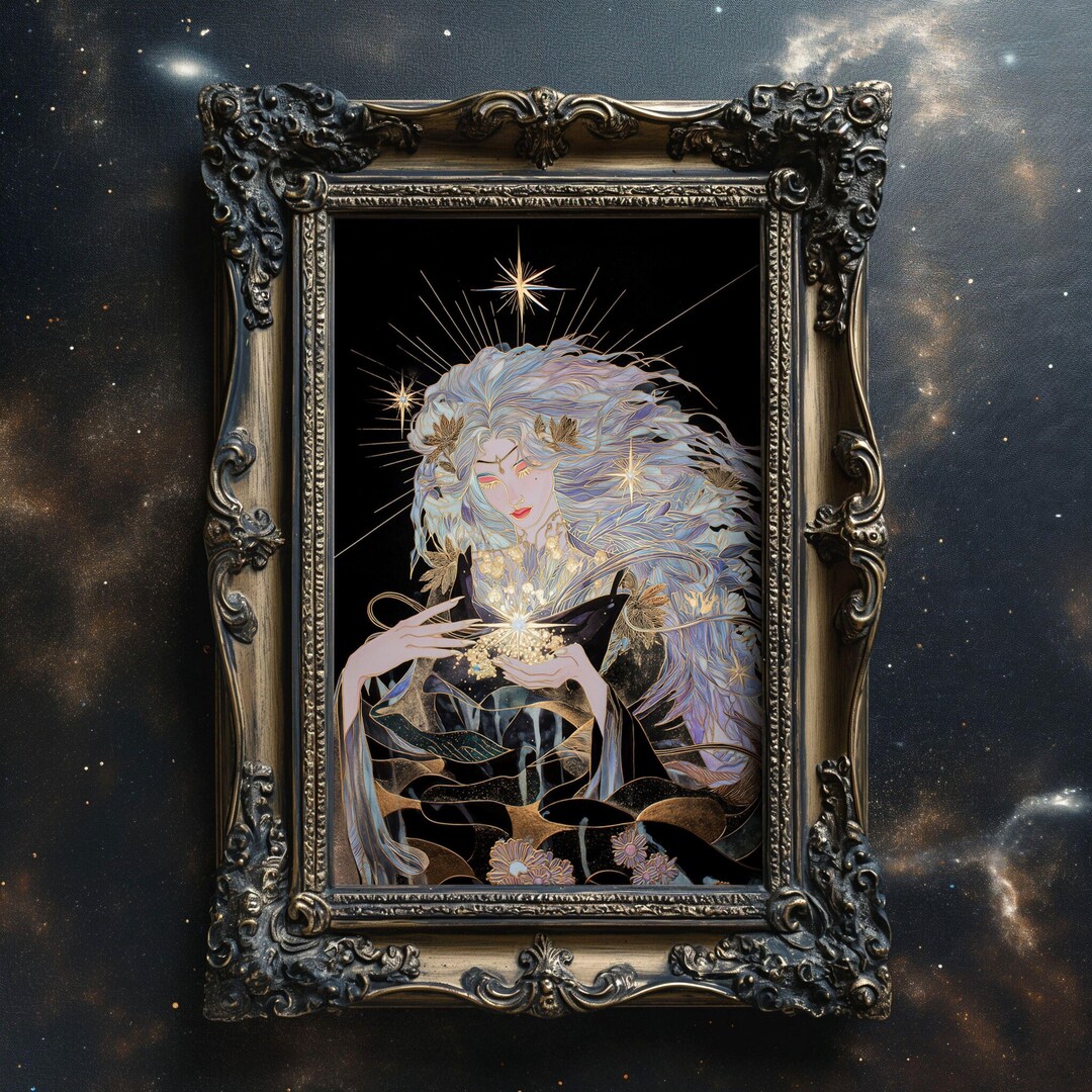 Asteria Goddess Print Greek Mythology Wall Art Celestial Goddess Poster ...