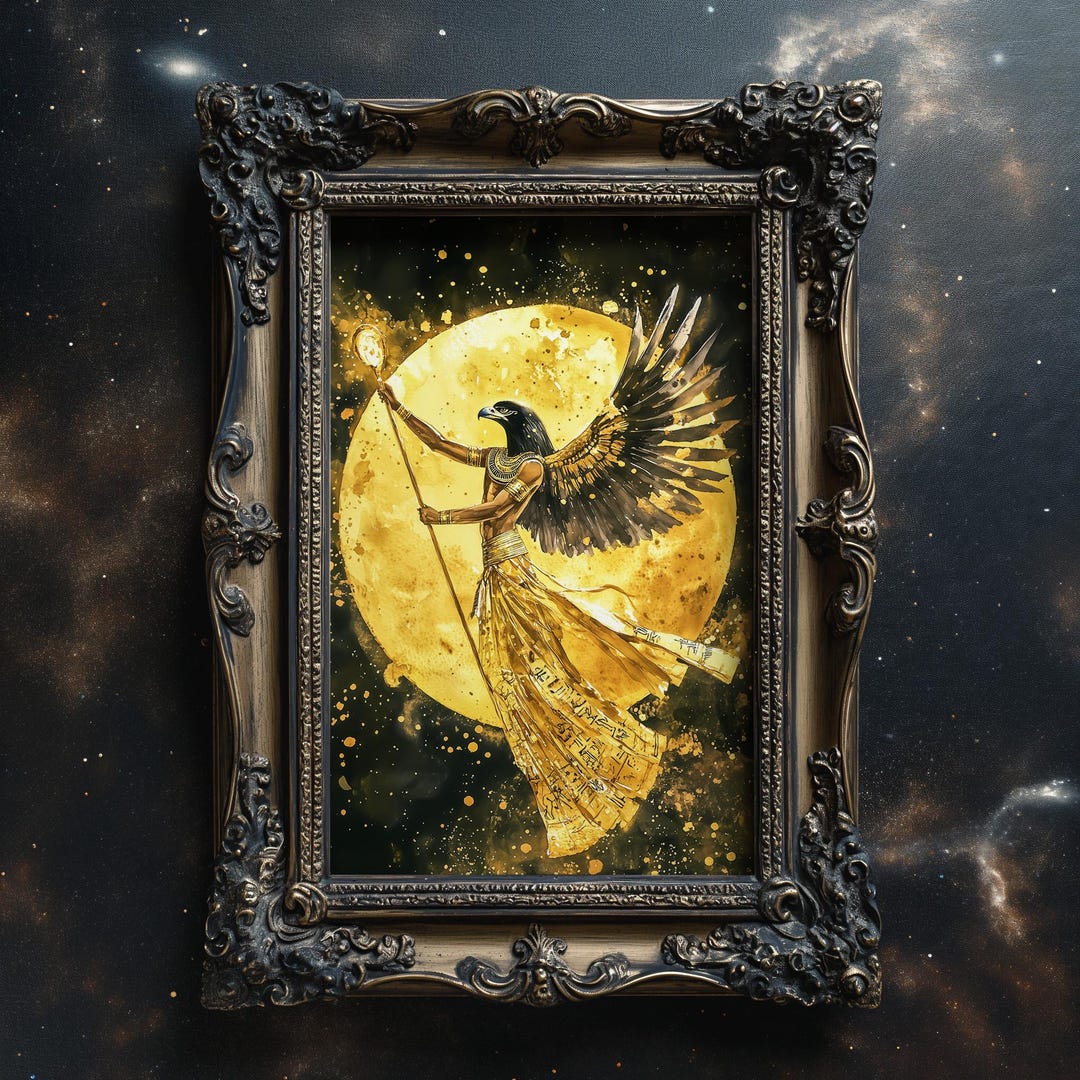 Ra Egyptian Sun God Matte Print Egyptian God of Sun Art Egyptian Style ...