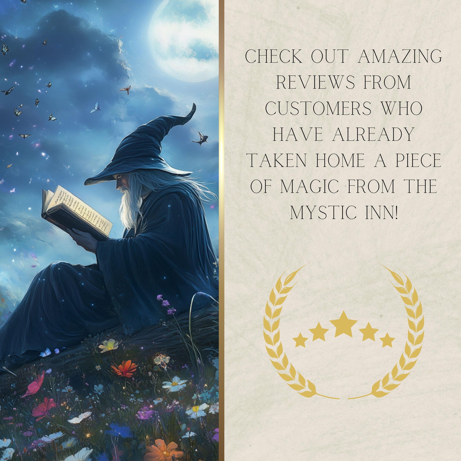 Wizard Amongst the Wildflowers Matte Print Fantasy Style Art Print ...