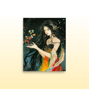 Nu Wa Chinese Goddess Matte Print Chinese Mythology Wall Art Chinese ...