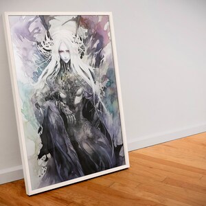 Hel Norse Goddess of the Underworld Dark Goddess Watercolor and Ink ...