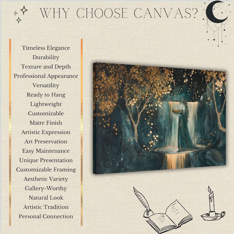 Danu Celtic Goddess Canvas Art Celtic Mythology Wall Decor Mythical ...