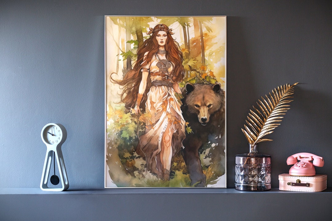 Artio Celtic Goddess of the Wilderness Poster Print Celtic - Etsy