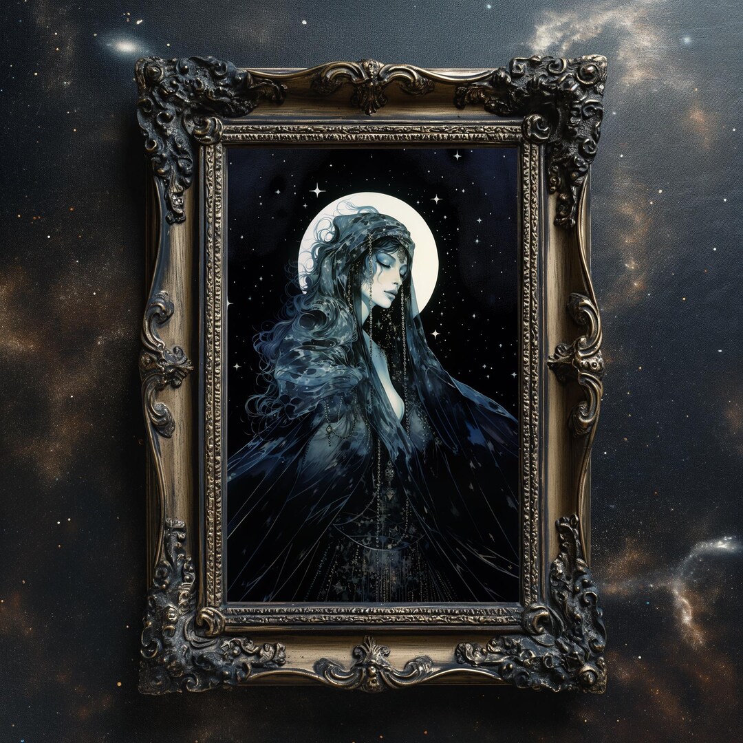 Nyx Goddess of Night Matte Poster Night Goddess Nyx Greek Goddess Nyx ...