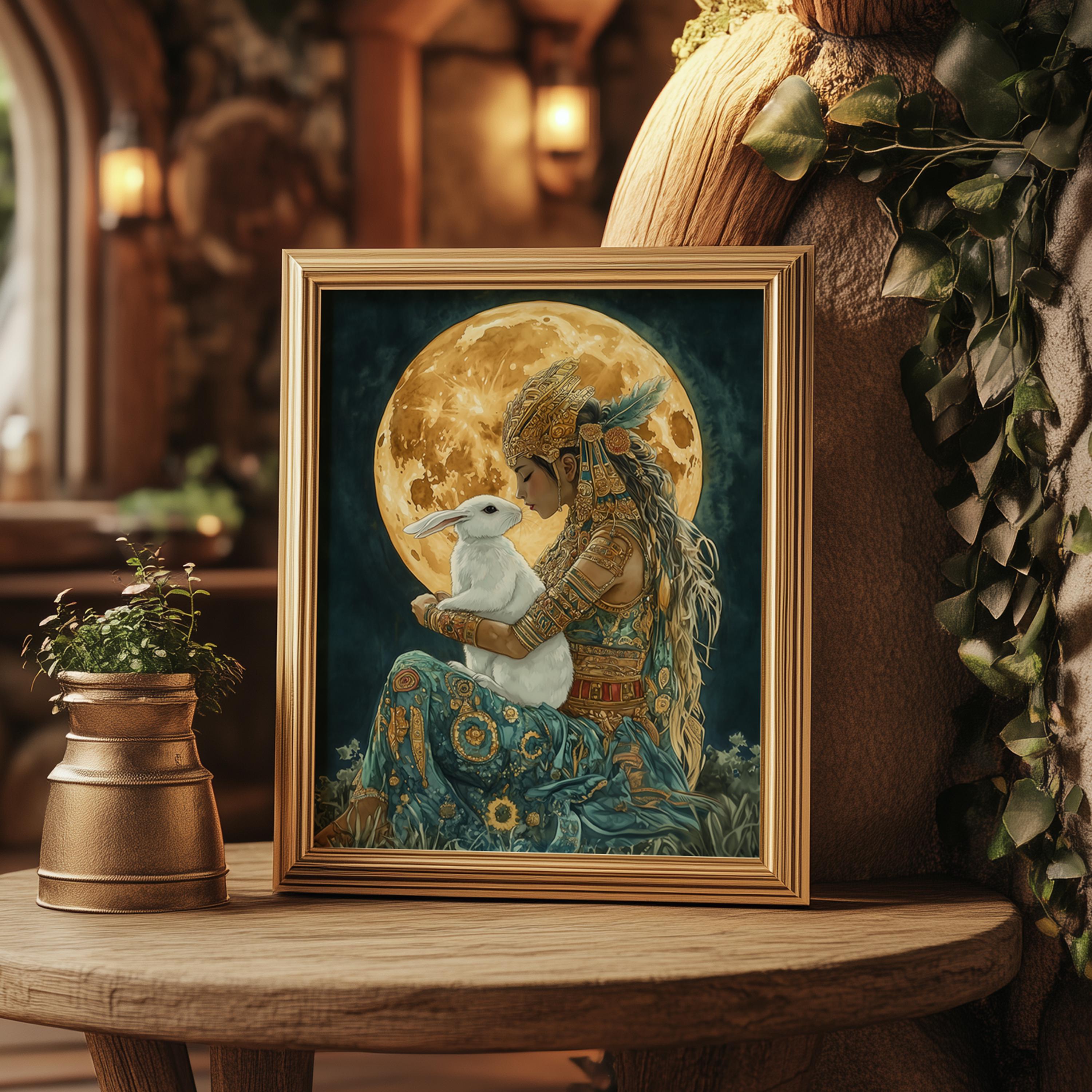 Mayan Goddess Ix Chel Premium Matte Print Mayan Goddess Wall Decor Xi ...