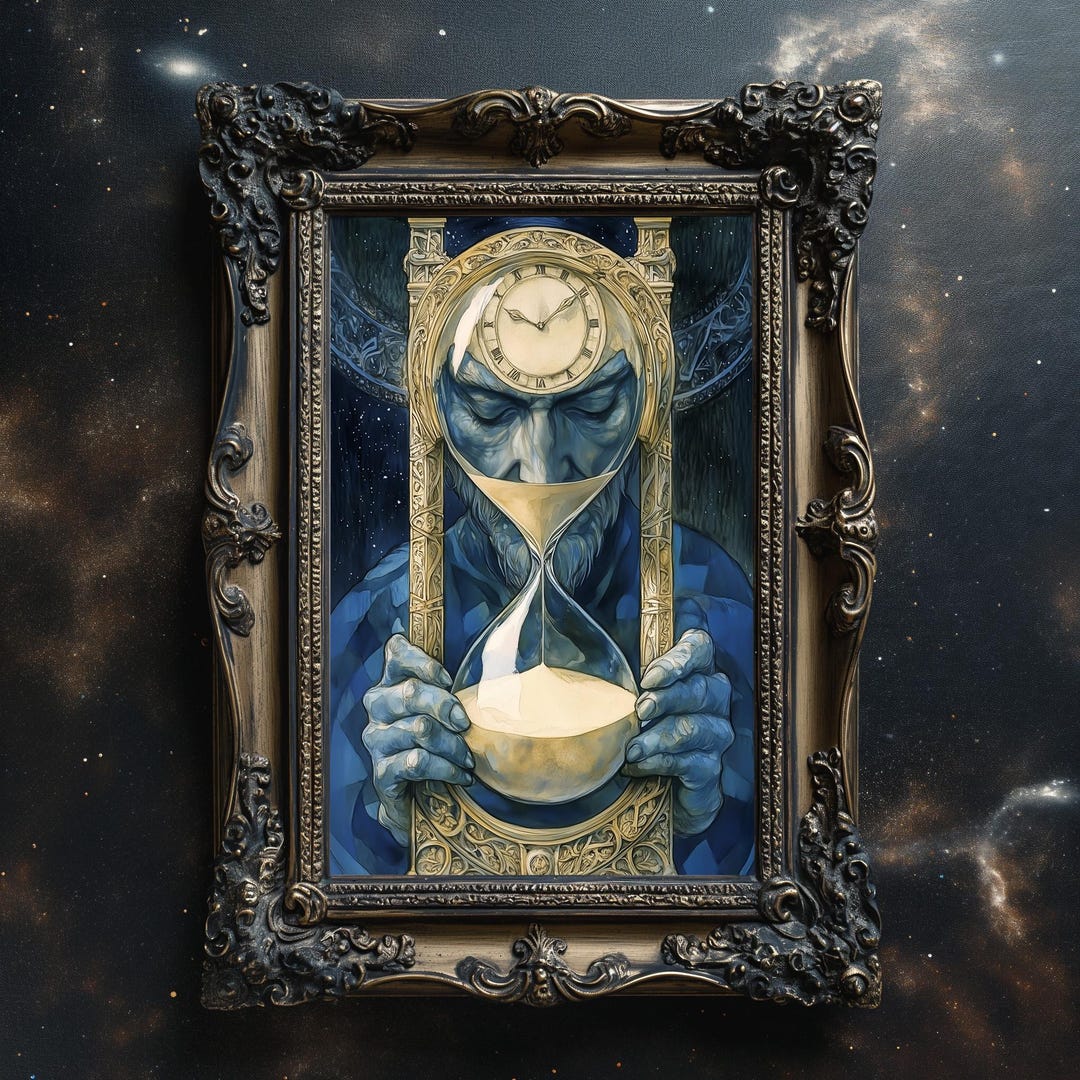 Chronos the Keeper of Time Matte Print Greek Mythology Art God of Time ...