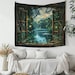 Enchanted Forest Window Tapestry Art Fantasy Forest Wall Art Enchanted ...